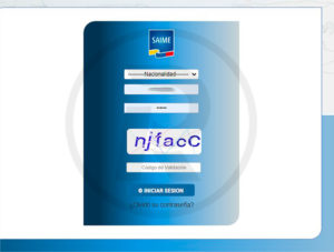 SAIME: Planilla de solicitud de trámite para la cita del pasaporte