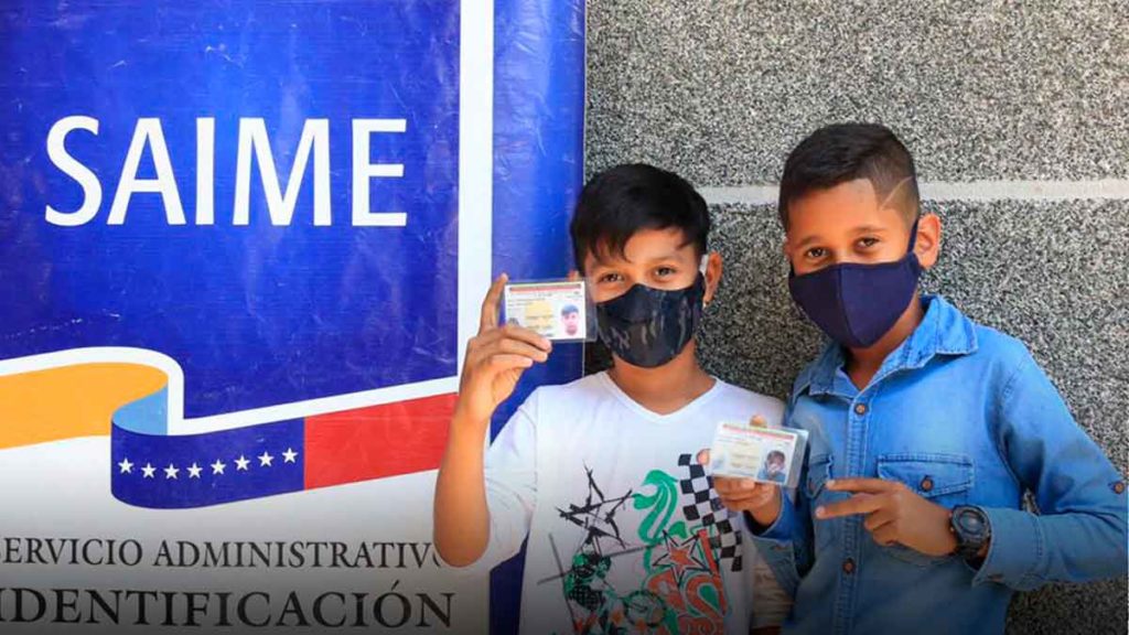 SAIME explica cómo sacar ahora la cédula por primera vez a niños